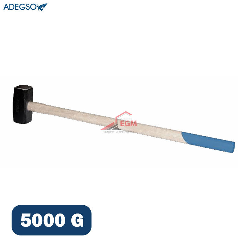 MASSE CARRE 05KG AVEC MANCHE BOIS 5.0KG ADEGSO | EGM